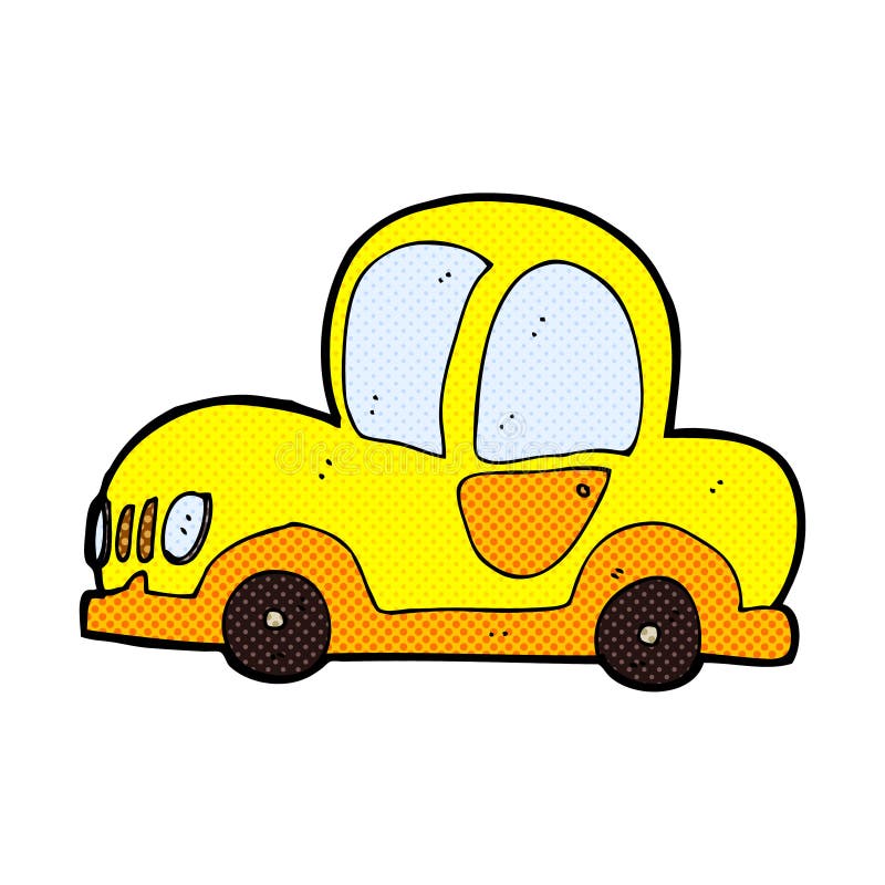 Comic cartoon car stock illustration. Illustration of cheerful - 51585616