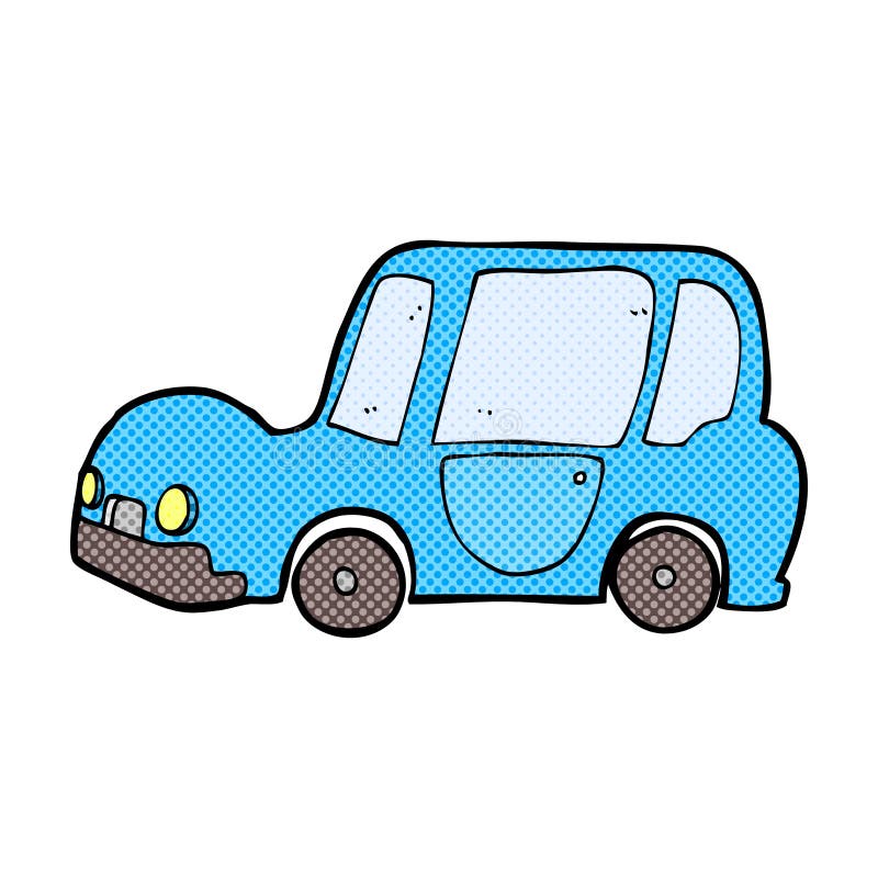 Comic cartoon car stock illustration. Illustration of line - 52953313