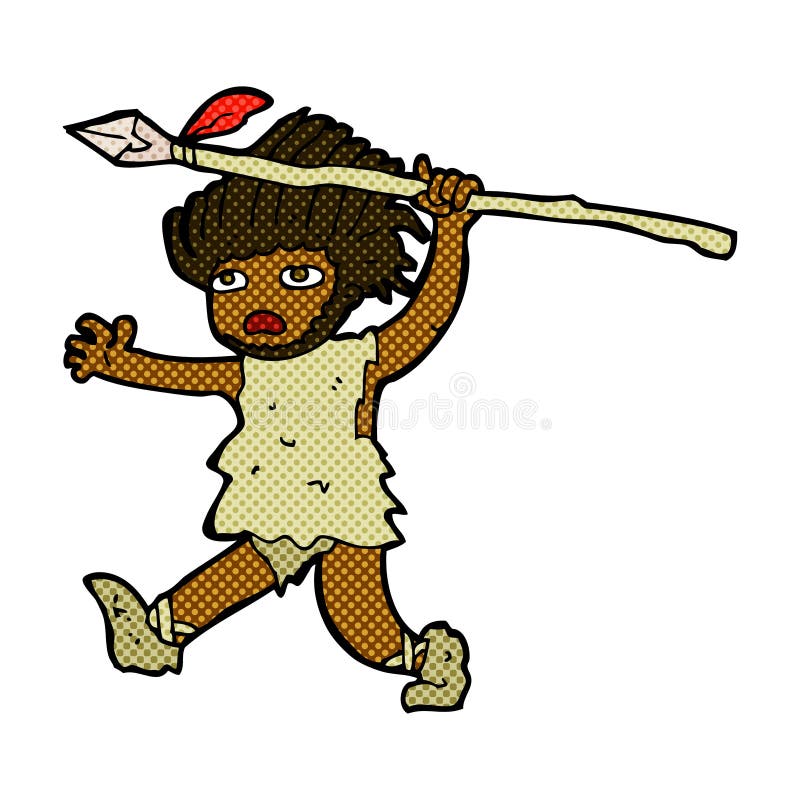 Comic cartoon caveman stock illustration. Illustration of silly - 51586218