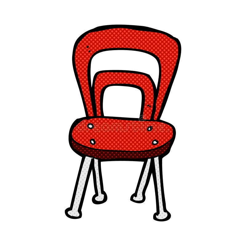 Comic cartoon chair stock illustration. Illustration of cute - 52956162