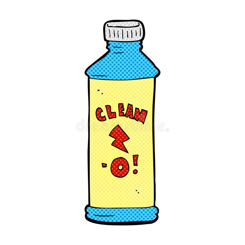 Comic Cartoon Cleaning Product Stock Illustration - Illustration of ...
