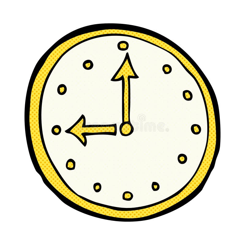 Comic cartoon clock symbol stock illustration. Illustration of clip ...