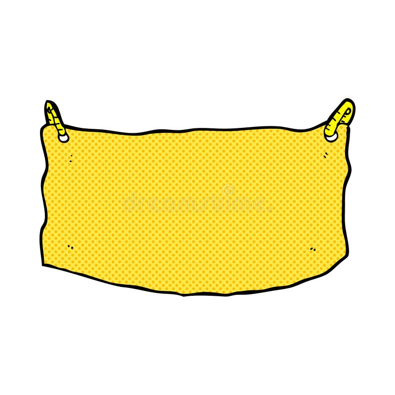 Comic cartoon cloth banner stock illustration. Illustration of cheerful ...