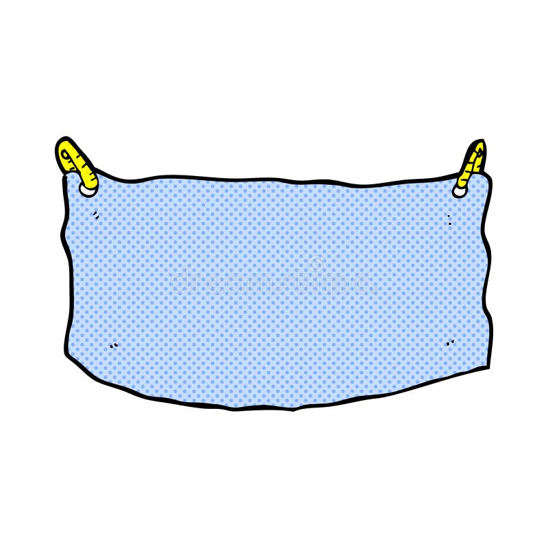 Comic cartoon cloth banner stock illustration. Illustration of ...