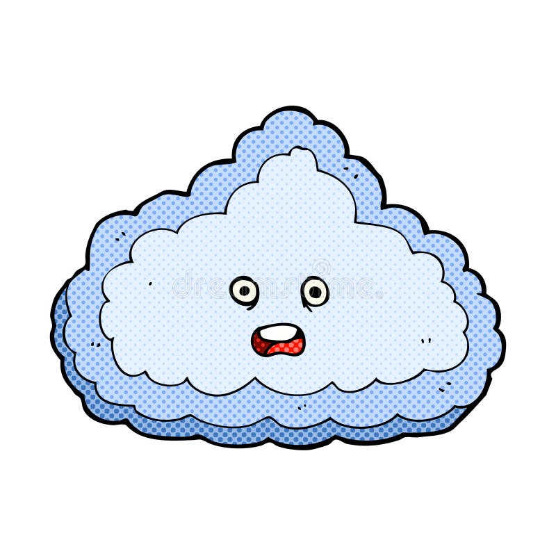 Comic cartoon cloud stock illustration. Illustration of funny - 51586422