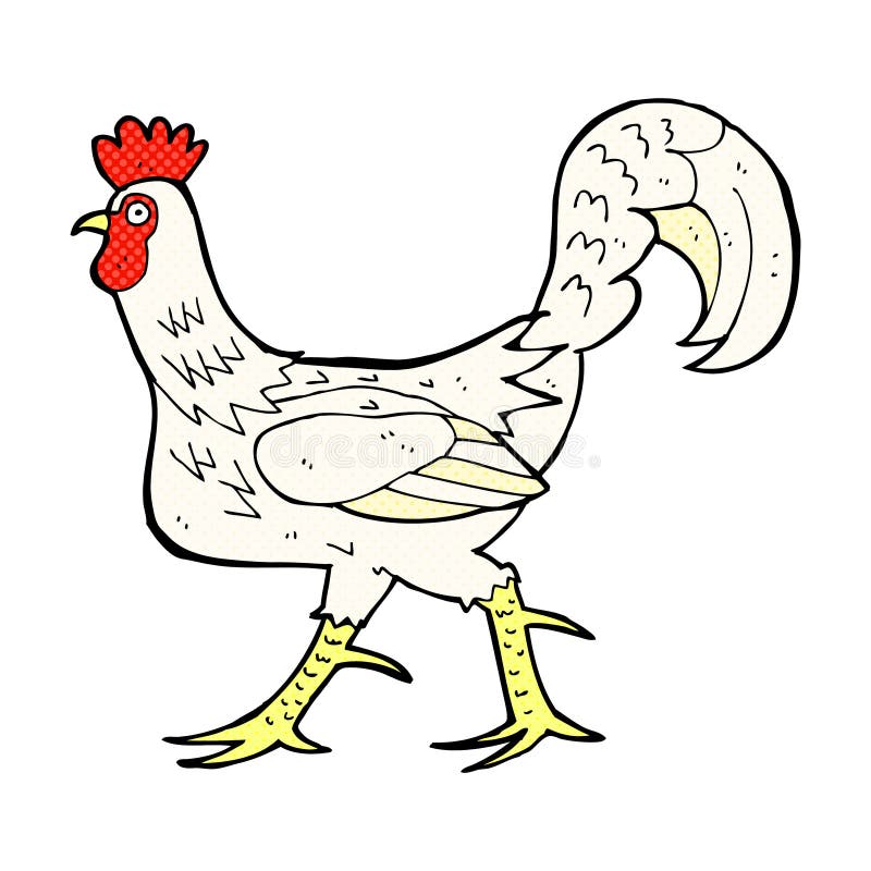 Comic cartoon cockerel stock illustration. Illustration of cockerel ...