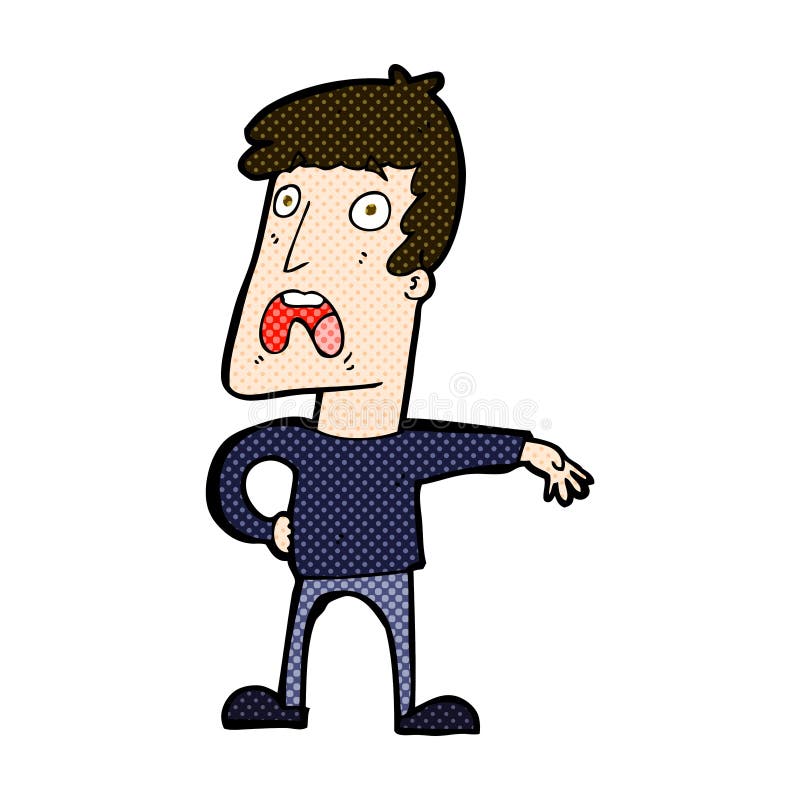 Cartoon Complaining Doodle Man Stock Vector - Illustration of ...