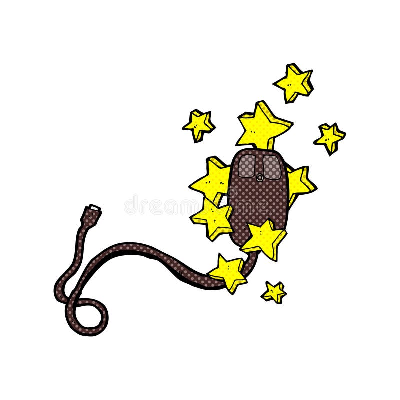 Comic Cartoon Computer Mouse Stock Illustration - Illustration of silly ...