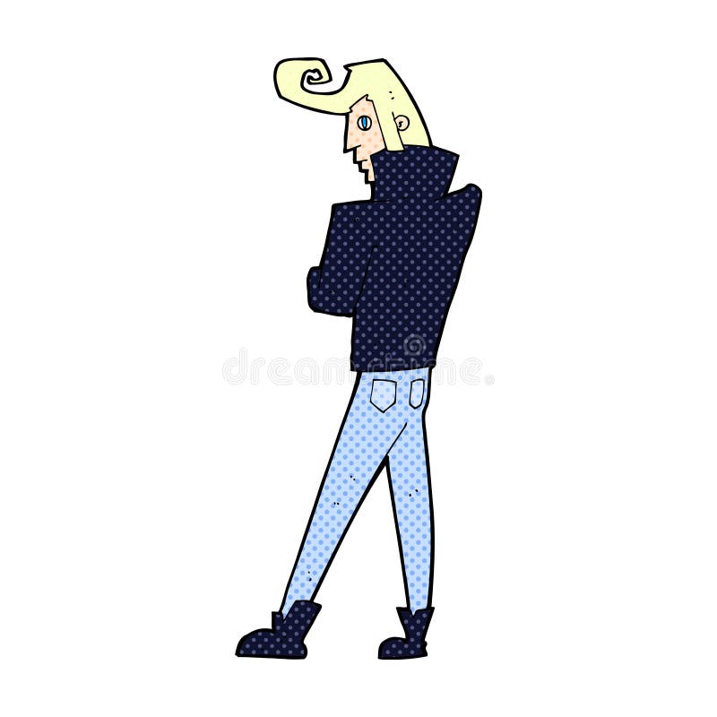 Comic cartoon cool guy stock illustration. Illustration of drawn - 52913376