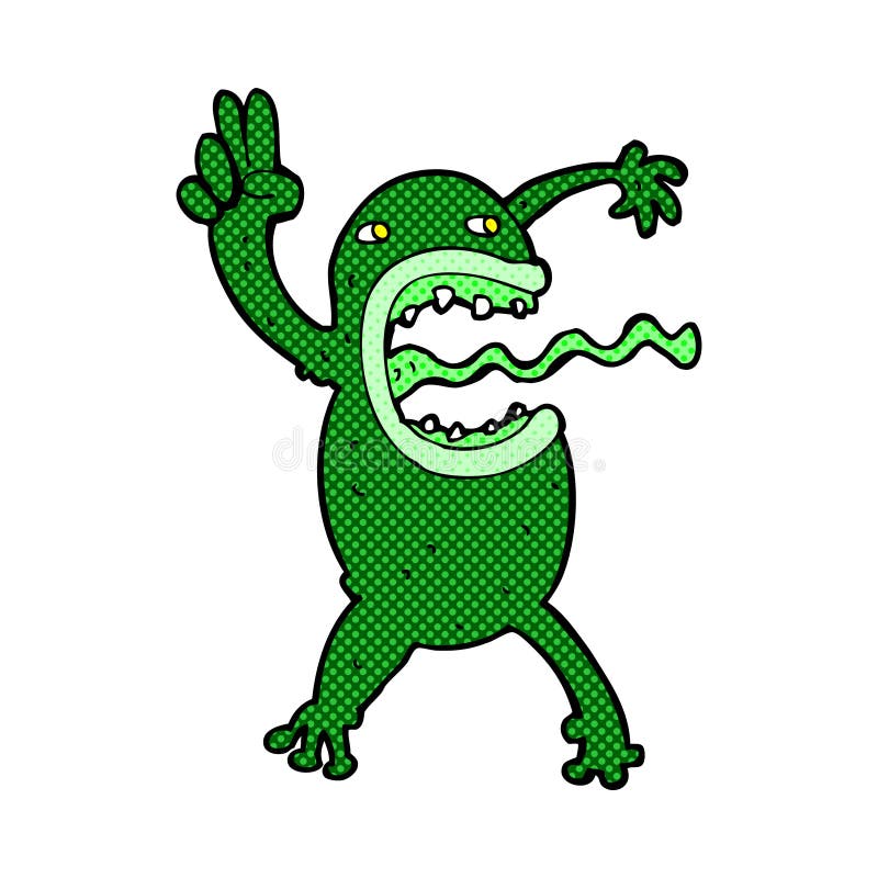 Comic cartoon crazy frog stock illustration. Illustration of doodle ...