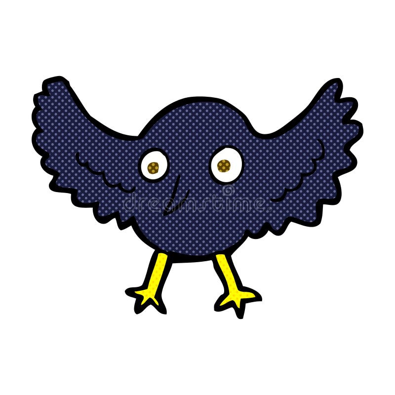 Comic cartoon crow stock illustration. Illustration of book - 52907640