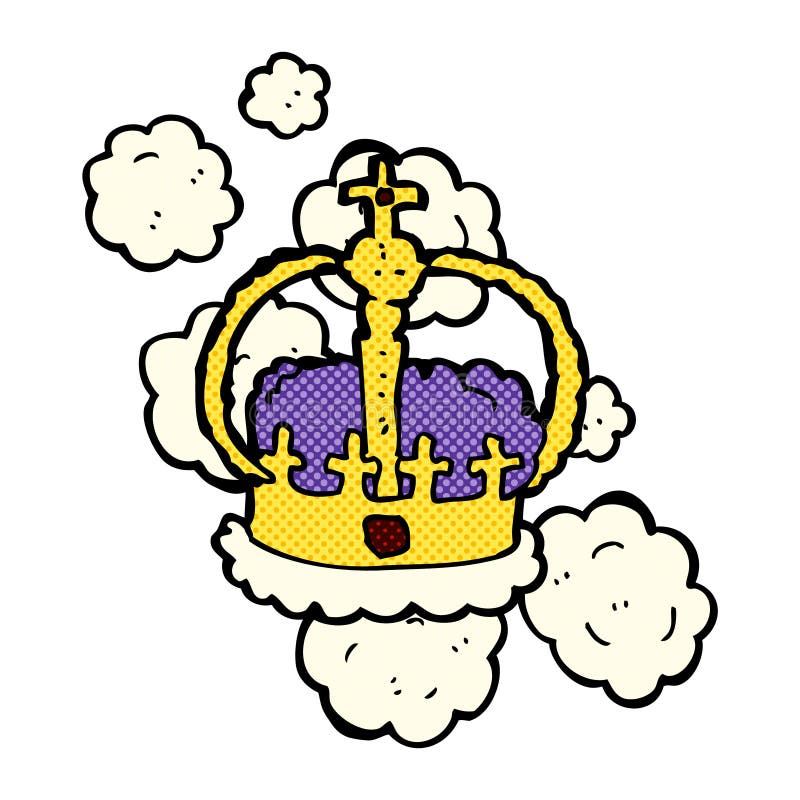 Comic cartoon crown stock illustration. Illustration of quirky - 52879546