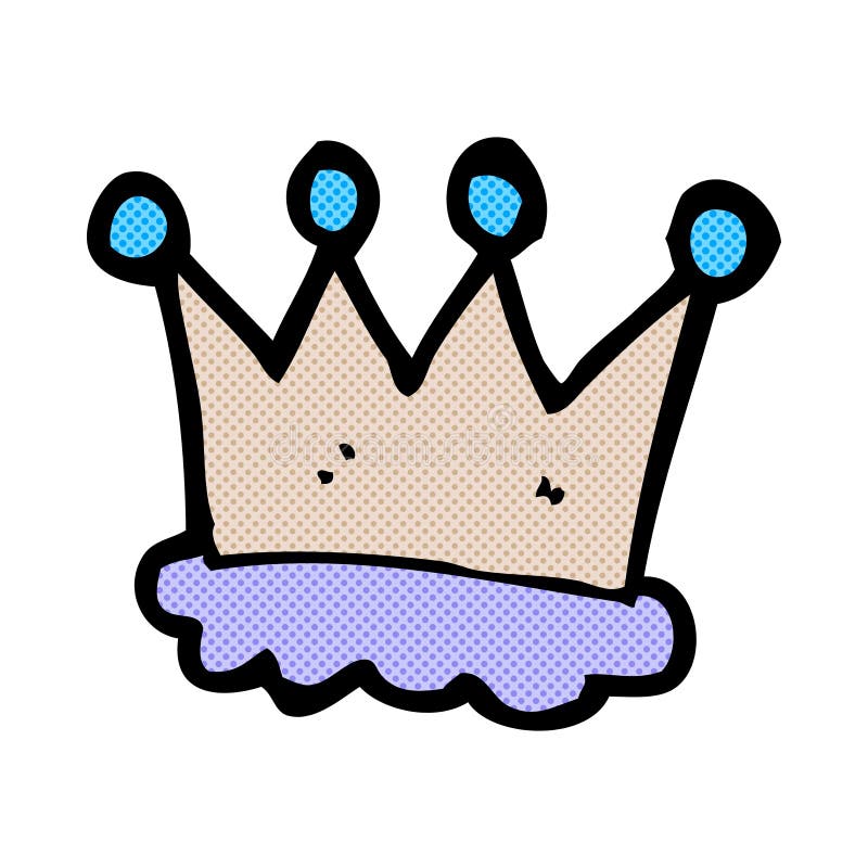 Comic cartoon crown symbol stock illustration. Illustration of royal ...