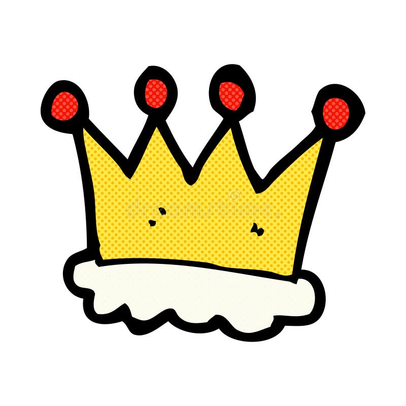 Comic cartoon crown symbol stock illustration. Illustration of ...