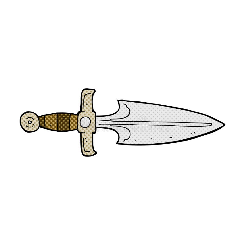 Comic cartoon dagger stock illustration. Illustration of funny - 52957150