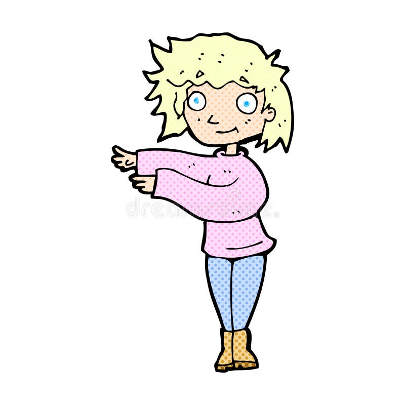 Comic Cartoon Dancing Woman Stock Illustration - Illustration of simple ...