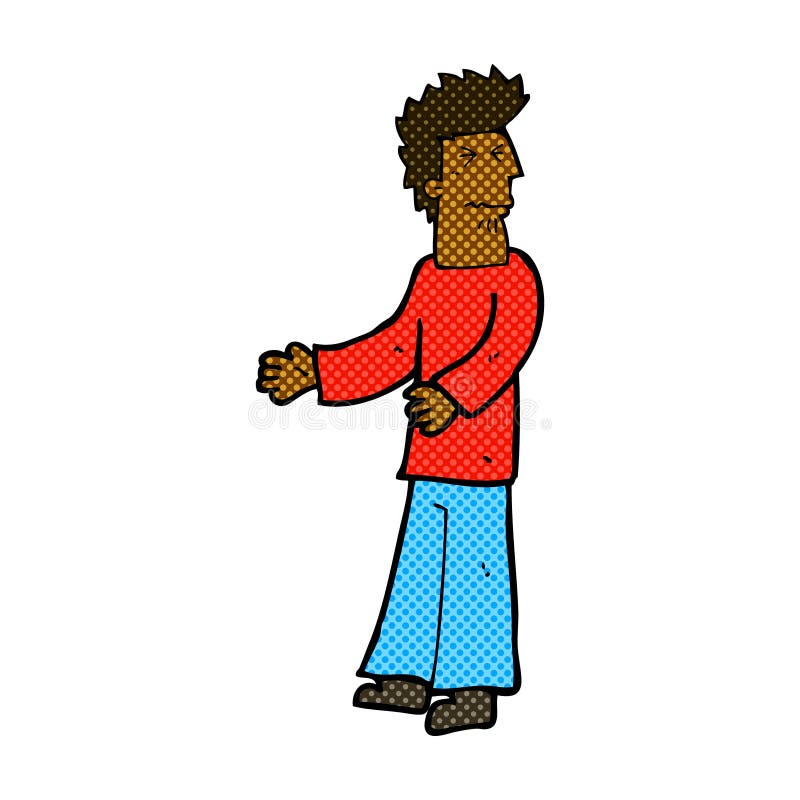 Comic Cartoon Disgusted Man Stock Illustration - Illustration of print ...