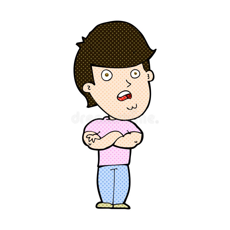 Comic Cartoon Dissapointed Man Stock Illustration - Illustration of ...