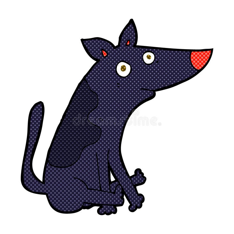 Comic cartoon dog stock illustration. Illustration of clip - 52880372