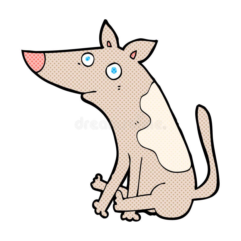 Comic cartoon dog stock illustration. Illustration of hand - 52948807