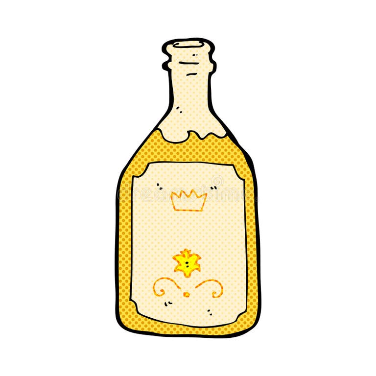 Comic Cartoon Drinks Bottle Stock Illustration - Illustration of comic ...