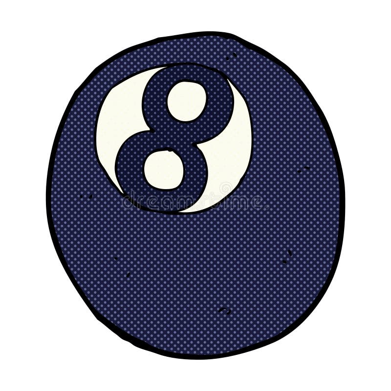 Comic cartoon eight ball stock illustration. Illustration of cartoon ...