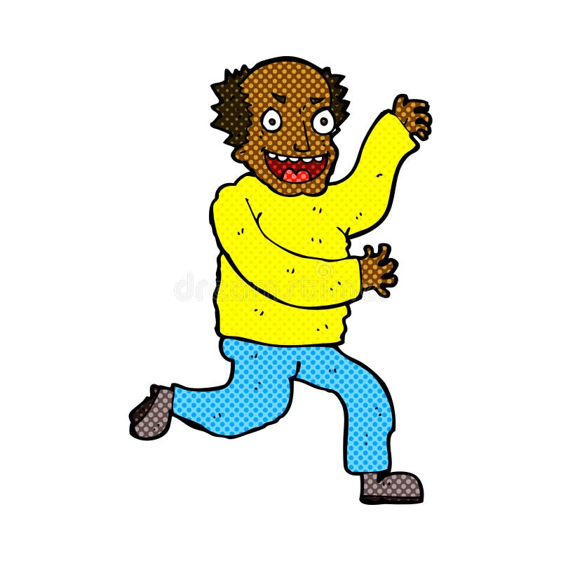 Comic cartoon evil old man stock illustration. Illustration of quirky ...