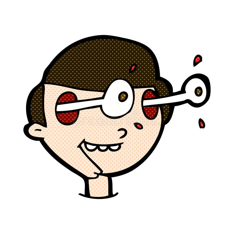 Comic Cartoon Excited Boy S Face Stock Illustration - Illustration of ...