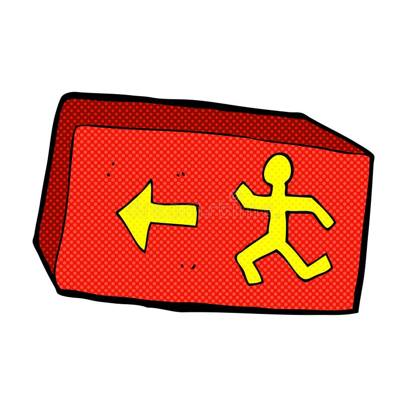 Comic Book Style Cartoon Exit Sign Stock Illustrations – 17 Comic Book ...
