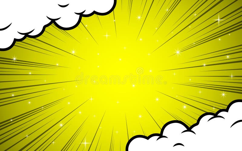 Comic Cartoon Explosion in Background with Cloud Template Design Stock ...