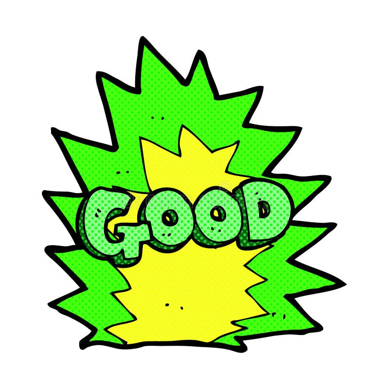 Comic Cartoon Explosion Good Symbol Stock Illustration - Illustration ...