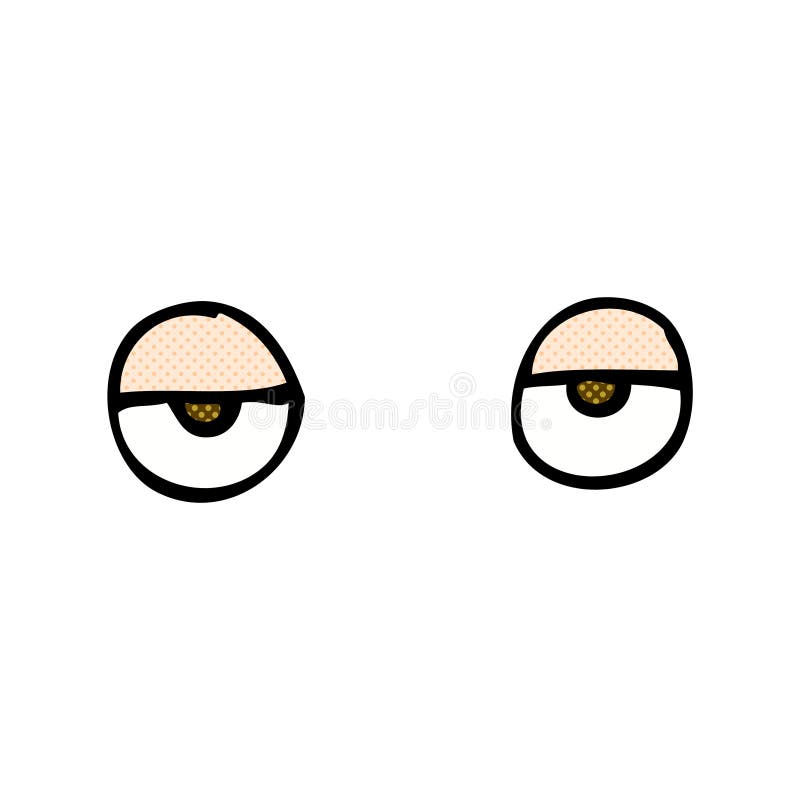 Comic cartoon eyes stock illustration. Illustration of comic - 52954583