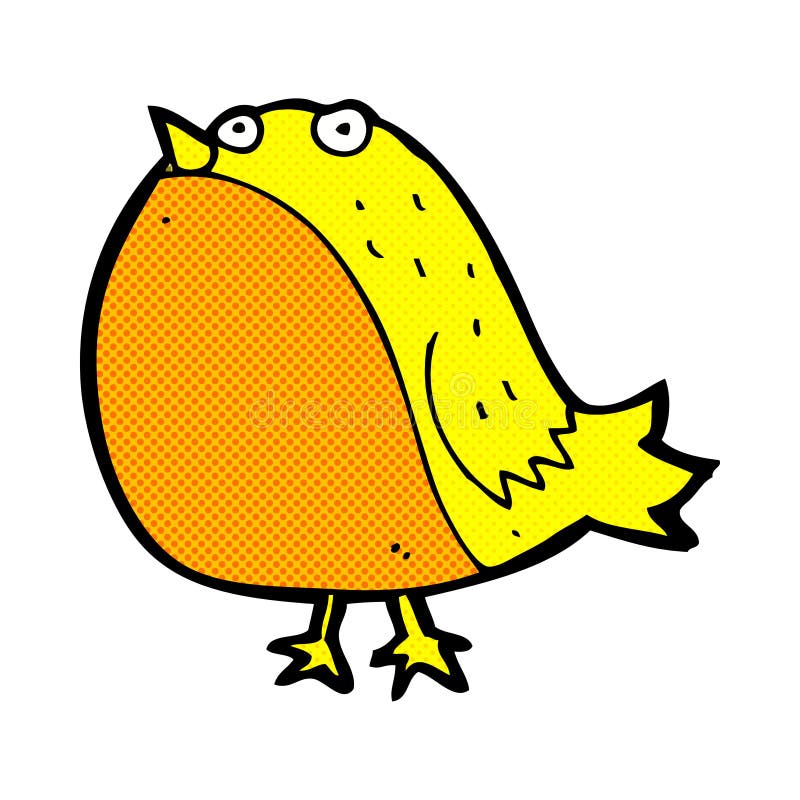 Comic cartoon fat bird stock illustration. Illustration of crazy - 52953025