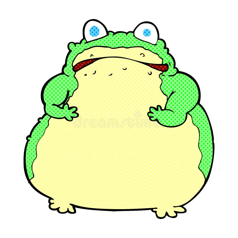 Comic cartoon fat toad stock illustration. Illustration of animals ...