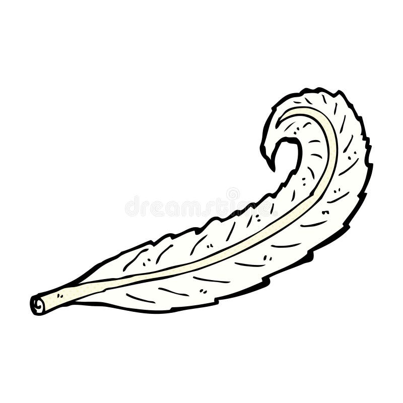 Comic cartoon feather stock illustration. Illustration of feather ...