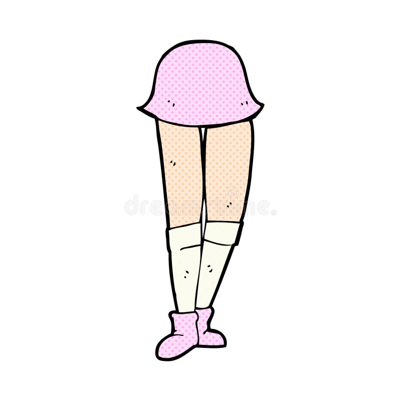 Comic cartoon female legs stock illustration. Illustration of comic ...