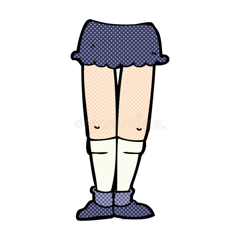 Comic cartoon female legs stock illustration. Illustration of legs ...