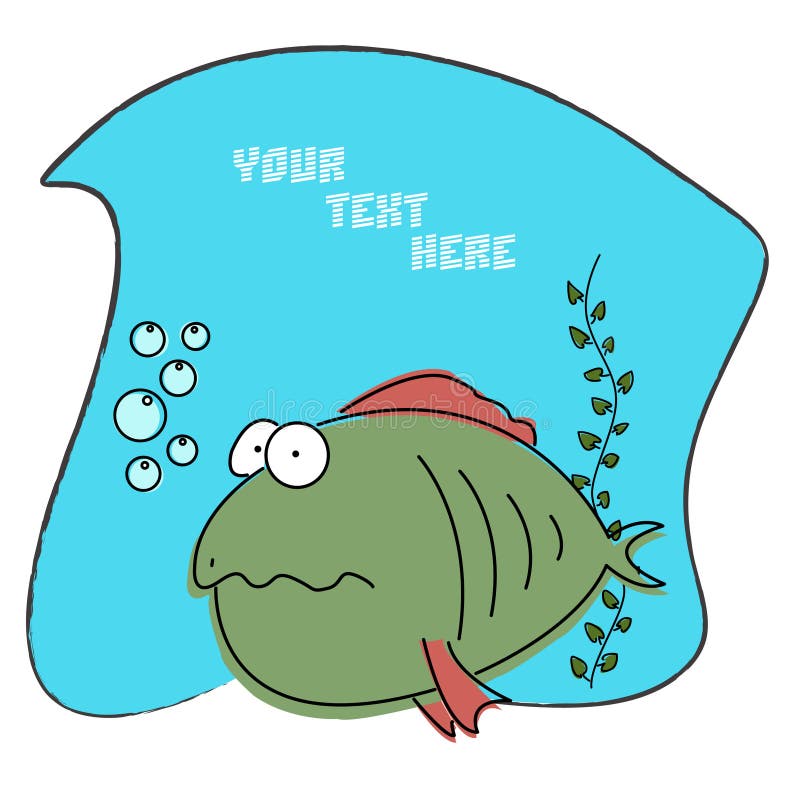 Cartoon comic fishes stock vector. Illustration of color - 10385240