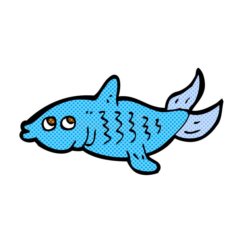 Comic cartoon fish stock illustration. Illustration of fish - 52879282