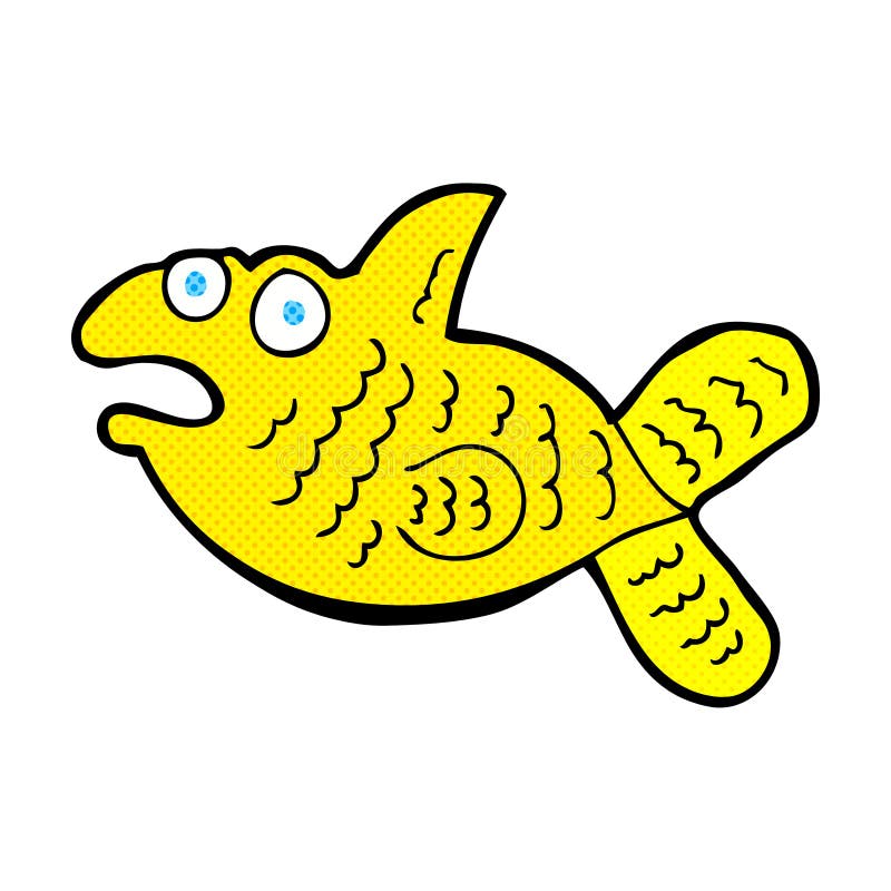 Comic cartoon fish stock illustration. Illustration of funny - 52932444