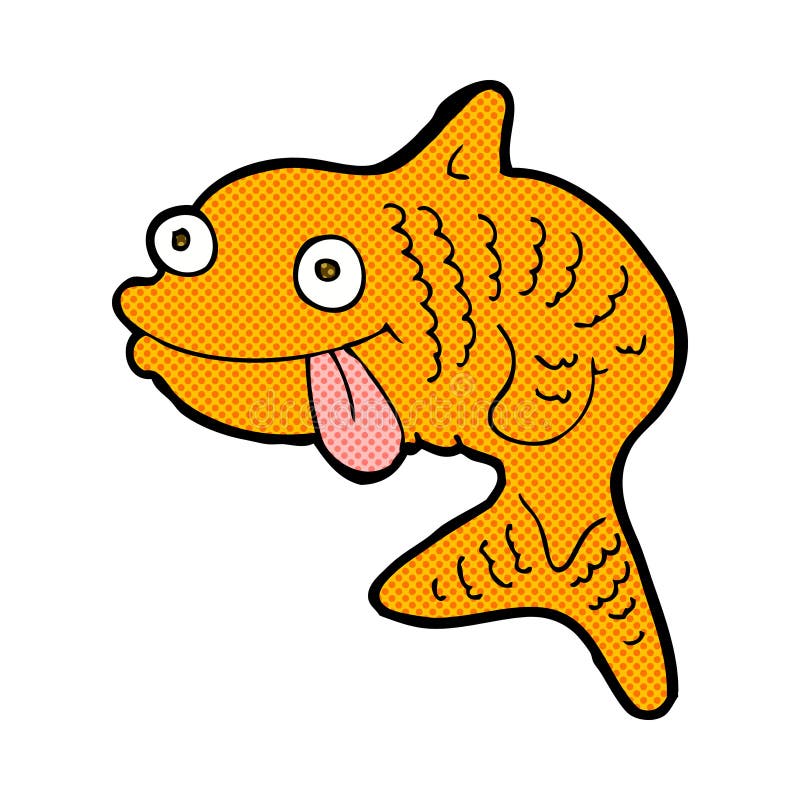 Comic cartoon fish stock illustration. Illustration of character - 52934385