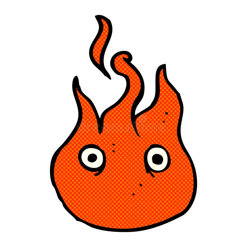 Comic cartoon flame symbol stock illustration. Illustration of symbol ...