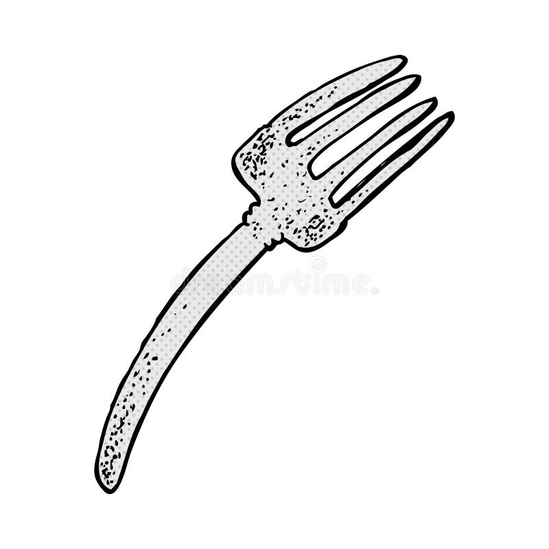 Comic cartoon fork stock illustration. Illustration of comic - 52952866