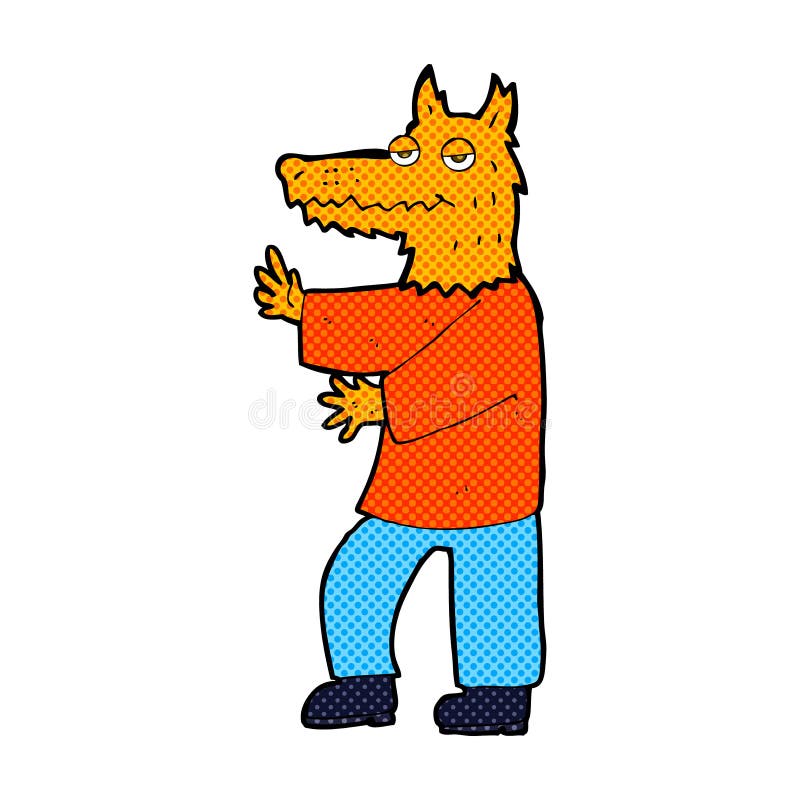 Comic cartoon fox stock illustration. Illustration of doodle - 52879464