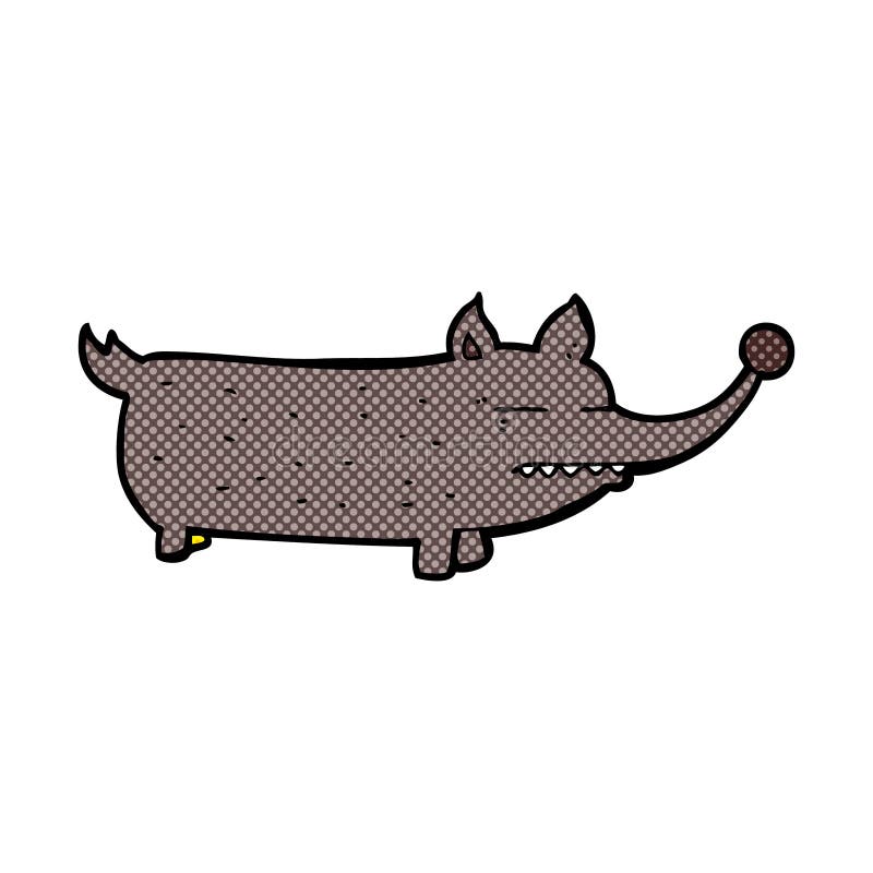 Comic Cartoon Funny Little Dog Stock Illustration - Illustration of ...