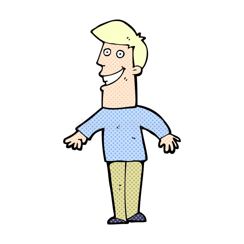 Retro Cartoon Grinning Man Stock Illustrations – 1,188 Retro Cartoon ...