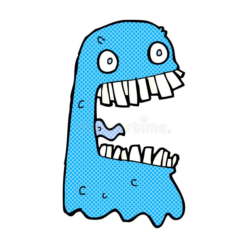 Comic cartoon gross ghost stock illustration. Illustration of slime ...