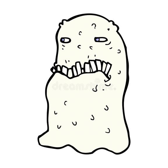 Comic cartoon gross ghost stock illustration. Illustration of cute ...