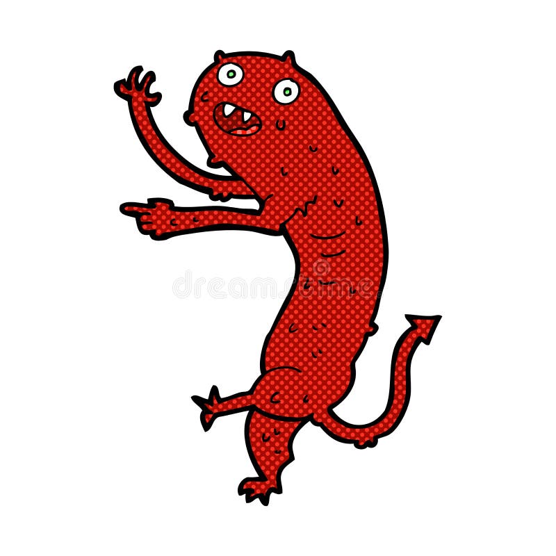 Comic Cartoon Gross Little Monster Stock Illustration - Illustration of ...