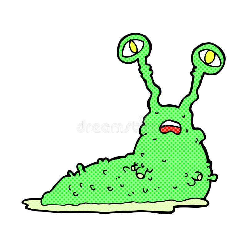 Comic cartoon gross slug stock illustration. Illustration of design ...